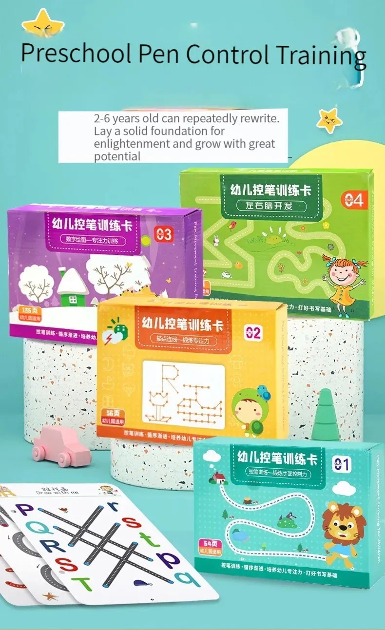 Magical Tracing Workbook Set Reusable Magic Practice Copybook for Kids ...