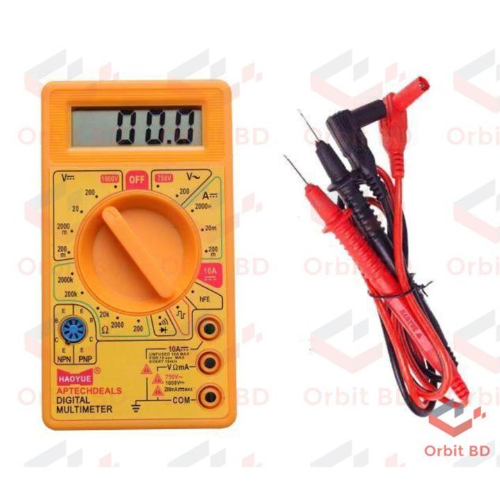 DT830D Digital Multimeter AC/DC Voltage Black / Yellow | Daraz.com.bd