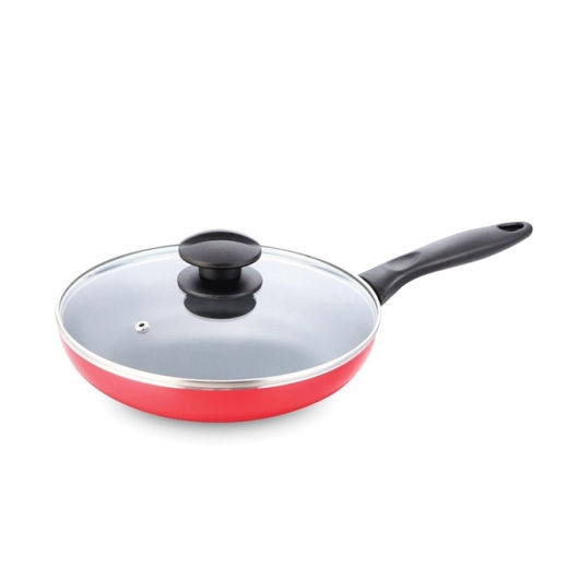 TPR NS Regular Fry Pan with Lid (Red) - 26 cm,80843 | Daraz.com.bd