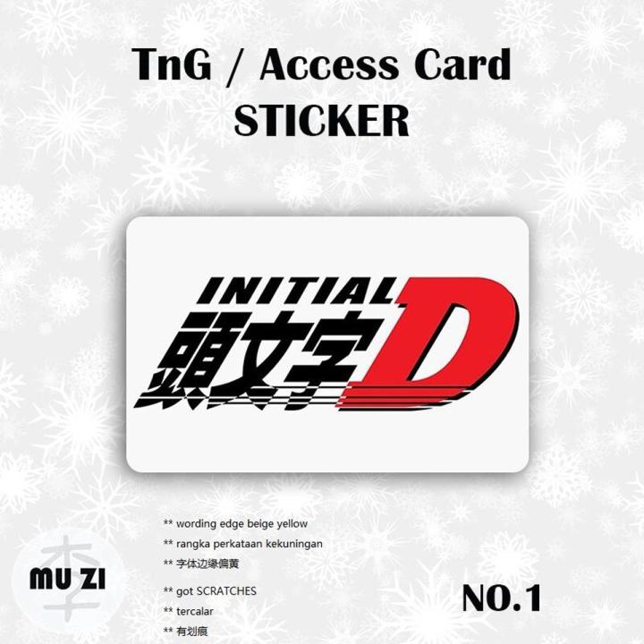 Initial D TnG Card STICKER NFC STICKER Waterproof Thick Hard Material ...