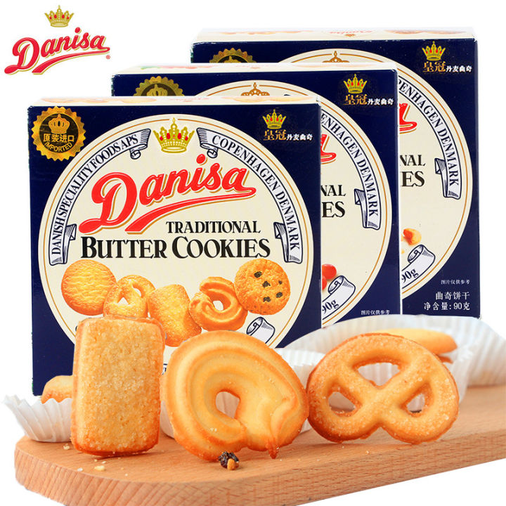 [] Indonesia Danisa Crown Denmark Butter Cookies 90g Office Snacks ...
