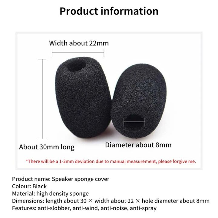 1/10PCS Microphone Windscreen Sponge Cover Headset Mic Foam Cover ...