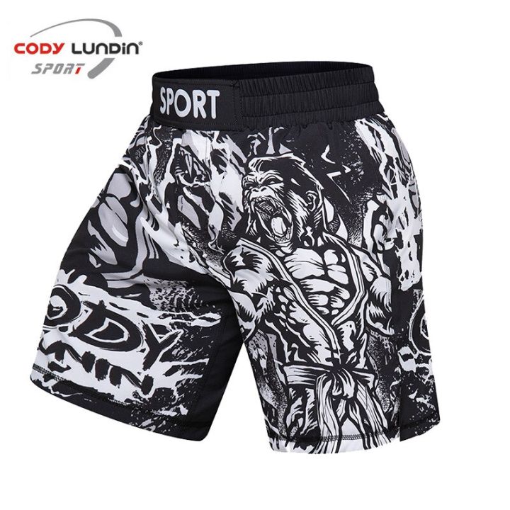 MMA Shorts Kick Boxing Fighting Muay Thai Short Pants Gym Workout Sanda ...