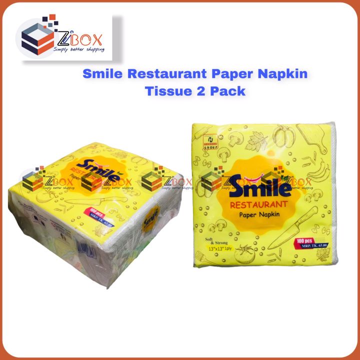 Smile Restaurant Paper Napkin Tissue 2 Pack | Daraz.com.bd