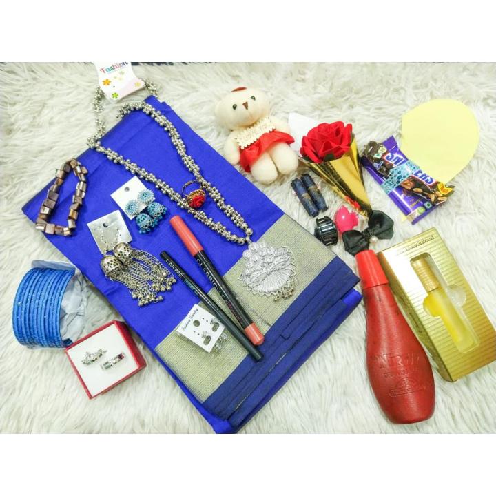 Saree Gift Combo with 20 Items Surprising Gift Pack | Daraz.com.bd