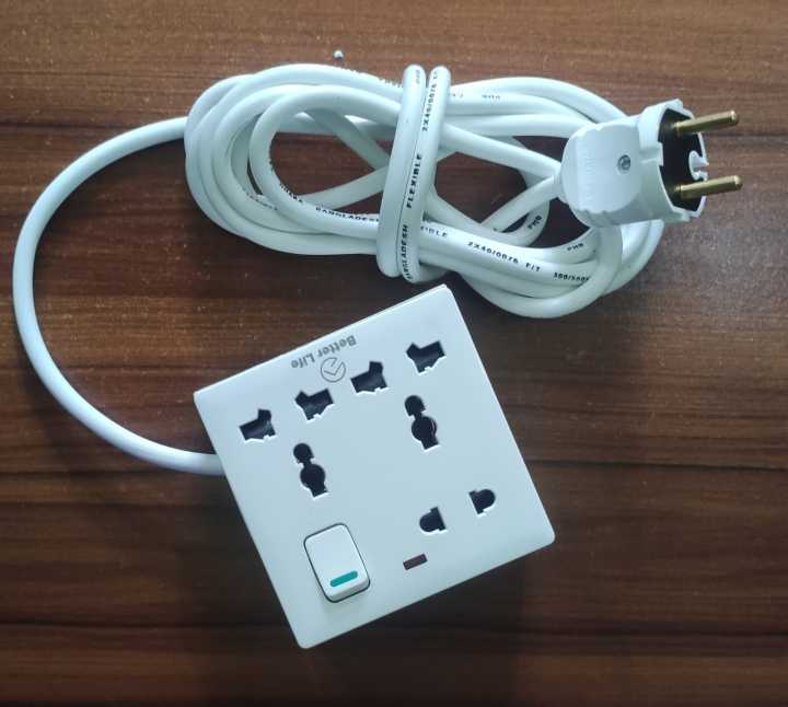 High Quality 3 Meter / 10 Feet Handmade Multi plug (Heavy Duty + Long ...