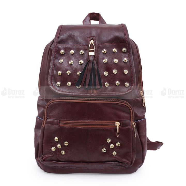 Women Backpack PU Leather Shoulder School Rucksack Lady Girls Travel ...