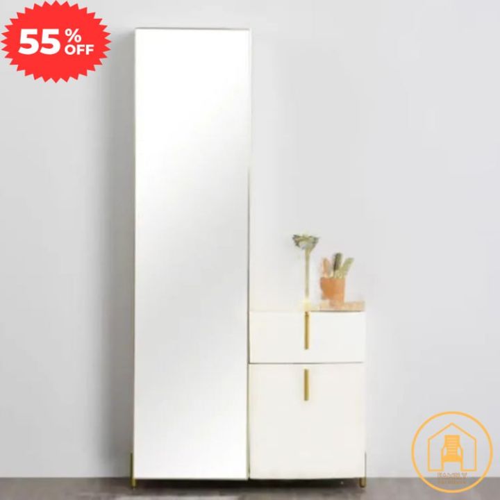 Home Centre Full Mirror Dressing Table with inner Shelf & Side Drawer ...