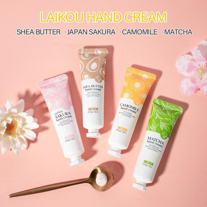 LAIKOU Hand cream Camomile/Shea Butter/Matcha/Sakura hand cream 30g ...