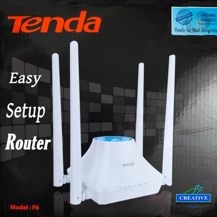 Tenda F6 300Mbps N300 4 Antenna Wifi Router | Daraz.com.bd