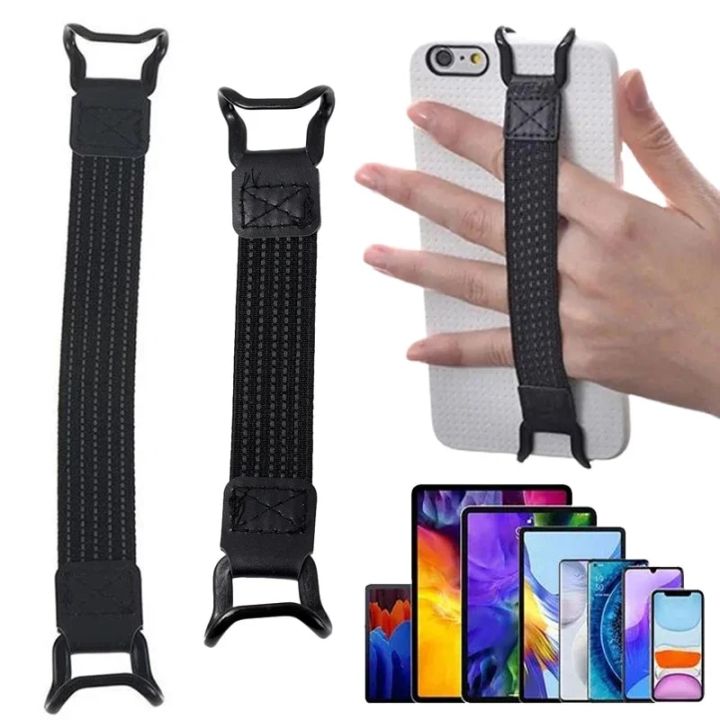 Universal Phones Tablet Hand-strap Stand Finger Grip Elastic Band Anti ...