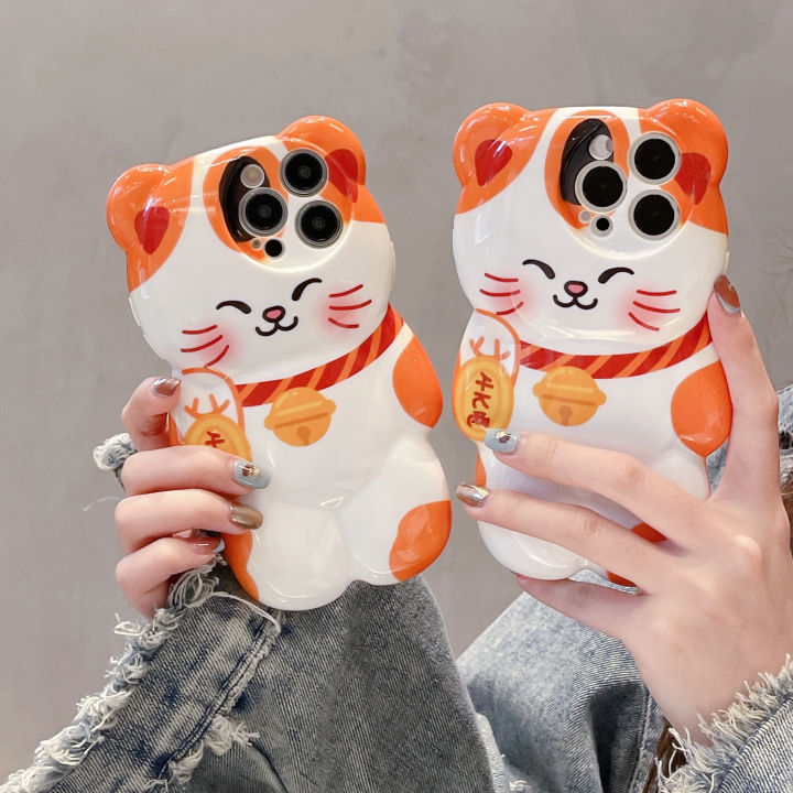 HOCE Fashion Cartoon Lucky Cat Phone Cases For iPhone 17 16 15 14 13 11 ...
