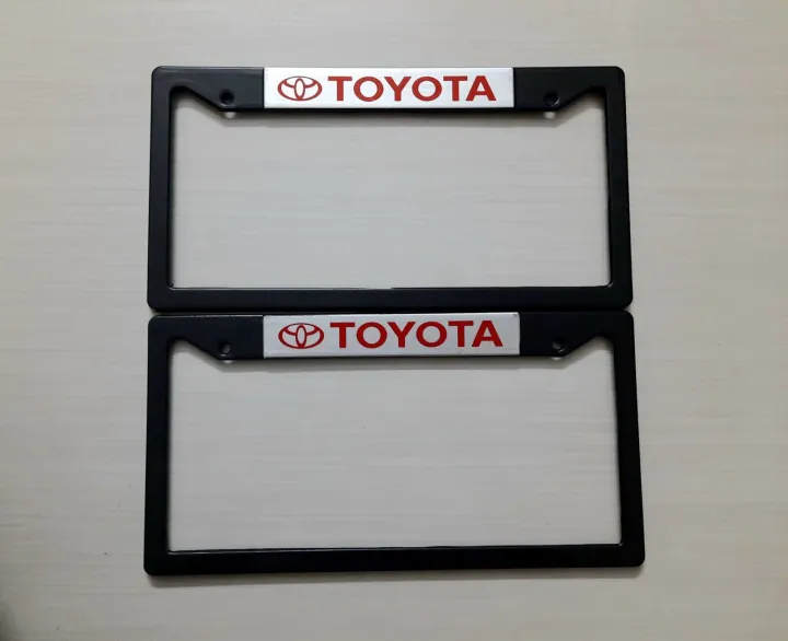 TOYOTA Premium Quality Car License Number Plate Frame - (2 Pis-1 Set ...