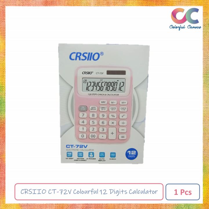 CRSIIO CT-72V Colourful 12 Digits Calculator 1 Pcs | Daraz.com.bd