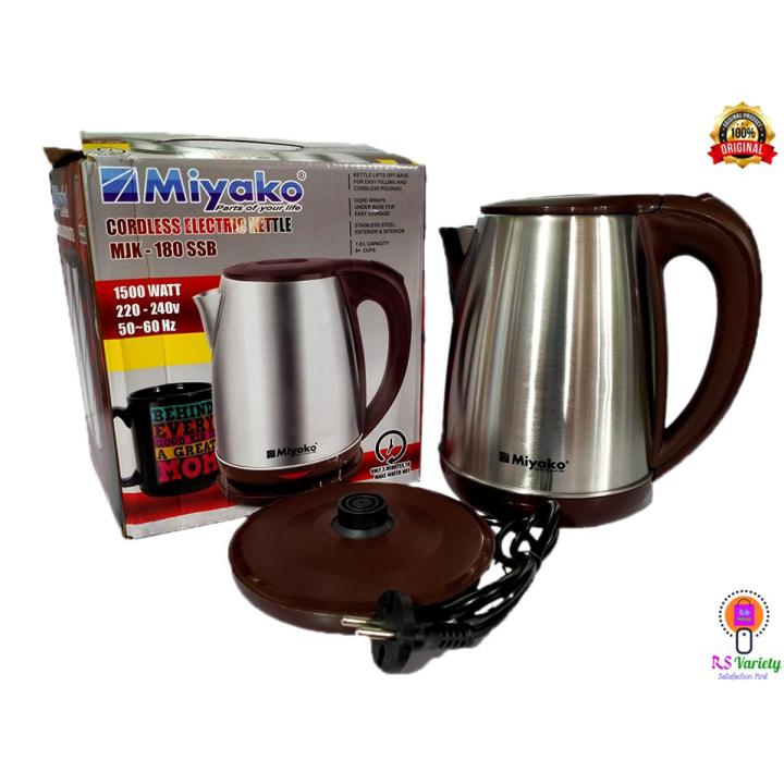 Miyako Cordless Electric Kettle MJK-180SSB 1500 Watt | Daraz.com.bd