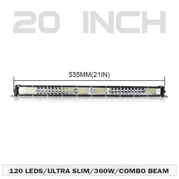 Slim LED Light Dua Row 20 inch 10 inch Combo Beam barra led For SUV 4X4 ...