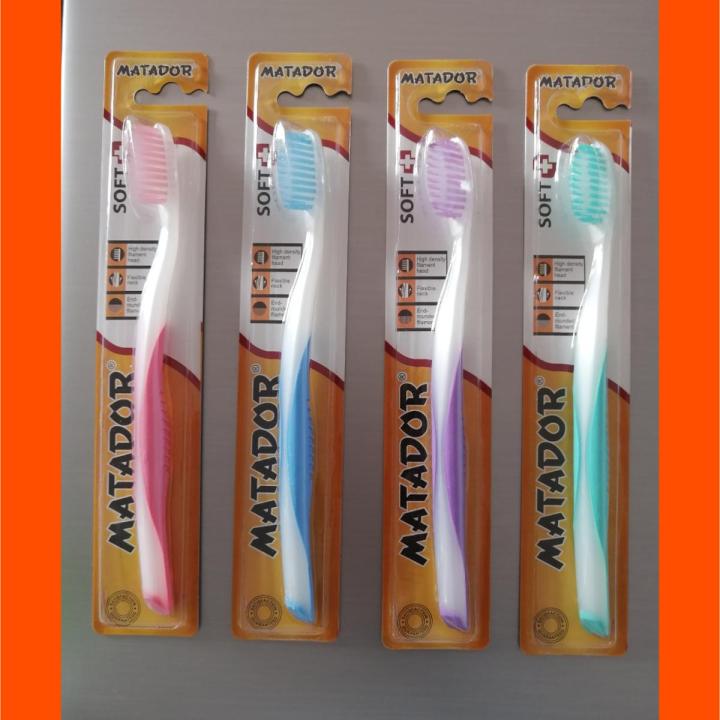 Matador Super Flex Soft Toothbrush Premium Quality Brush - 12pcs ...