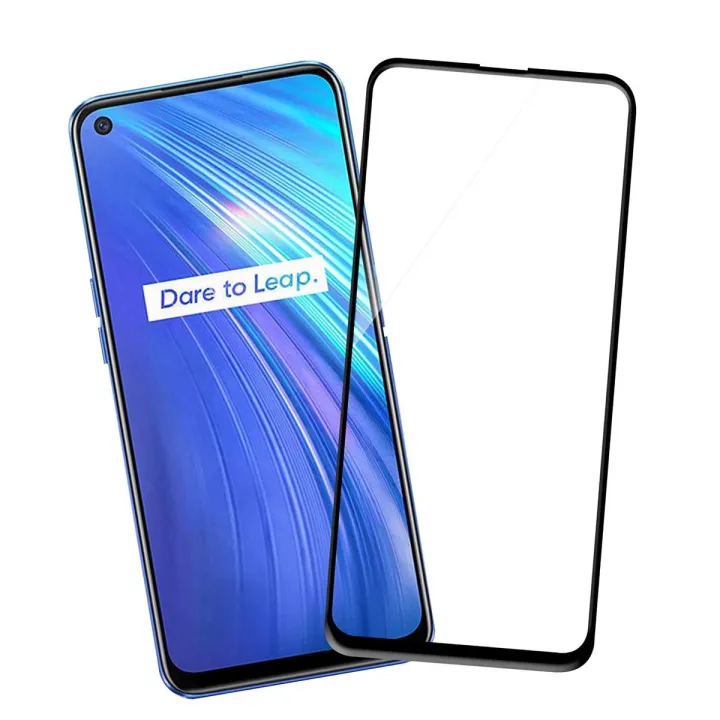 Realme 6 Tempered Glass Screen Protector 6D/9D/11D - Black | Daraz.com.bd