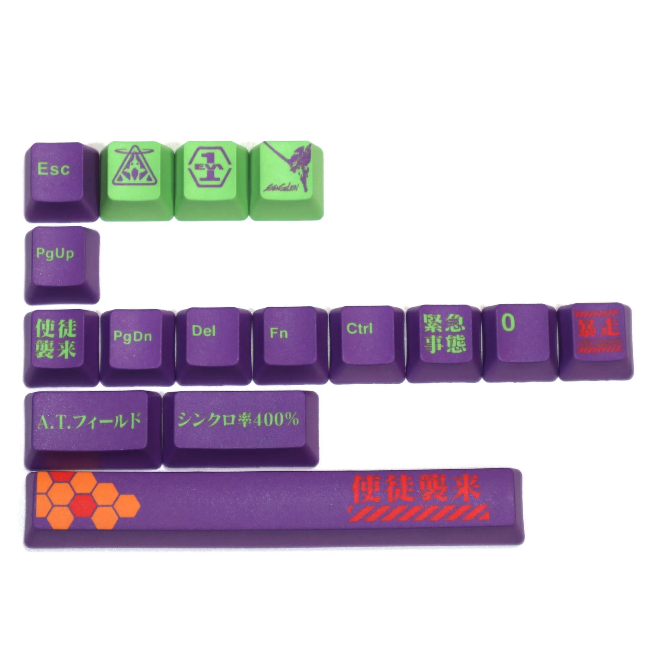 EVA 01 GMK 120 Keys Anime Mechanical Keyboard PBT Keycaps OEM Profile ...