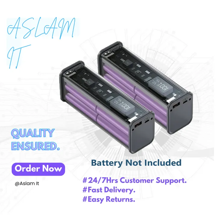 PD22.5W DIY Transparent Power Bank Case For 8*18650 Battery | Daraz.com.bd