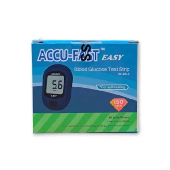 Accu-Fast Easy Blood Glucose Test Meter Test Strip 25 & 50 PCS | Daraz ...