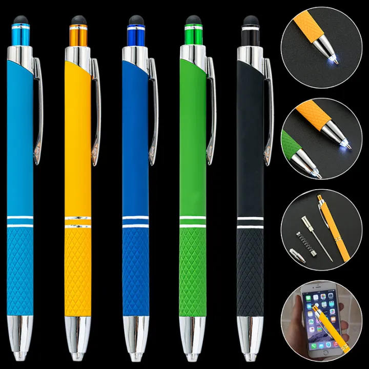 【Stylish】 3 In 1 Screen Stylus Ballpoint Pen With LED Light For School ...