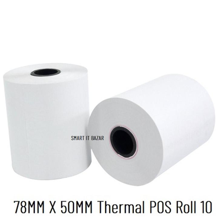 Thermal Paper POS Roll 3 Inch 80MM X 50MM (6 Pcs Roll) | Daraz.com.bd