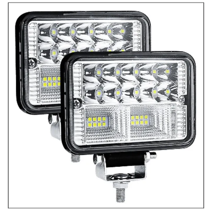2PCs 4" LED Truck Trailer Work Light Spot Lamp Bar 78W 12V 24V Square LED Light 26LED for Car ...