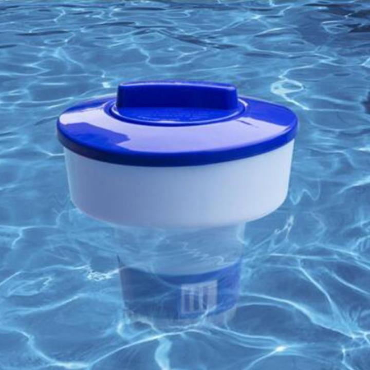 5 inch Deluxe Large Blue and White Floating Swimming Pool Spa Chlorine ...