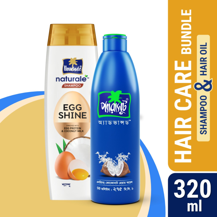 HAIR CARE BUNDLE - Parachute Naturale Shampoo Egg Shine 320ml ...