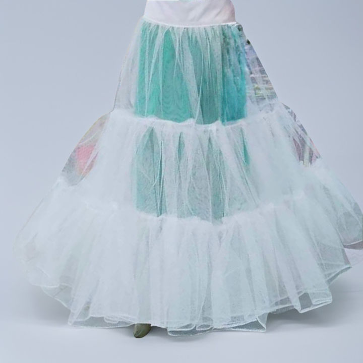 Can can flaffy inner skirt white color by Emi Fashion | Daraz.com.bd