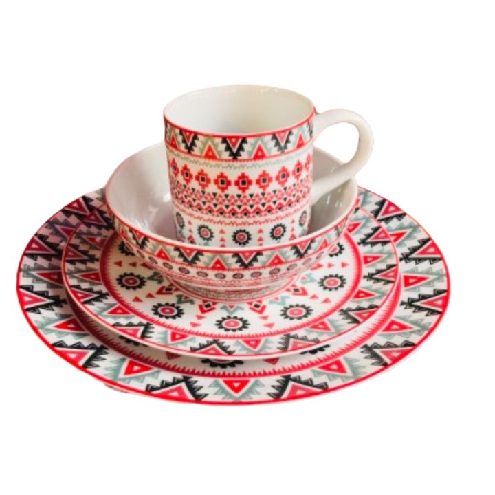 24 pieces dinner set । Unique design dinner set | Daraz.com.bd