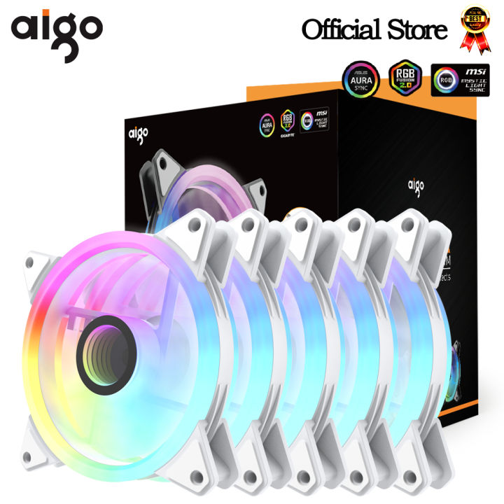 Aigo AF12 Rgb Fan Kit Ventilador Double Halo Infinite Space PC 120mm ...