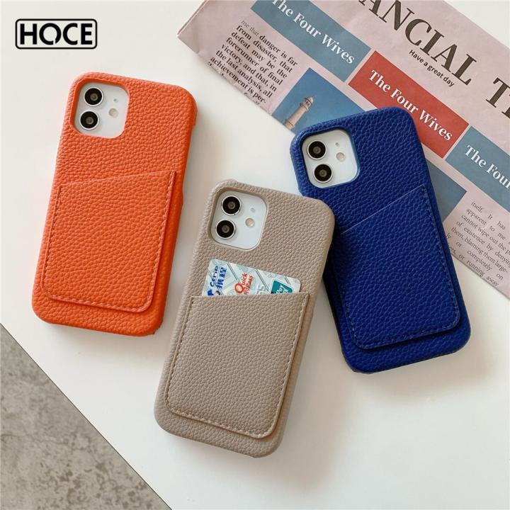 HOCE Luxury Leather Card Slot Phone Cases For iPhone 13 14 15 Pro Max ...