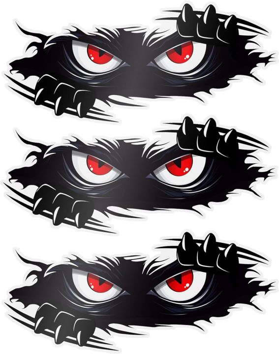 3Pcs Funny Monster Sticker Waterproof 3D vinyl self adhesive funny ...