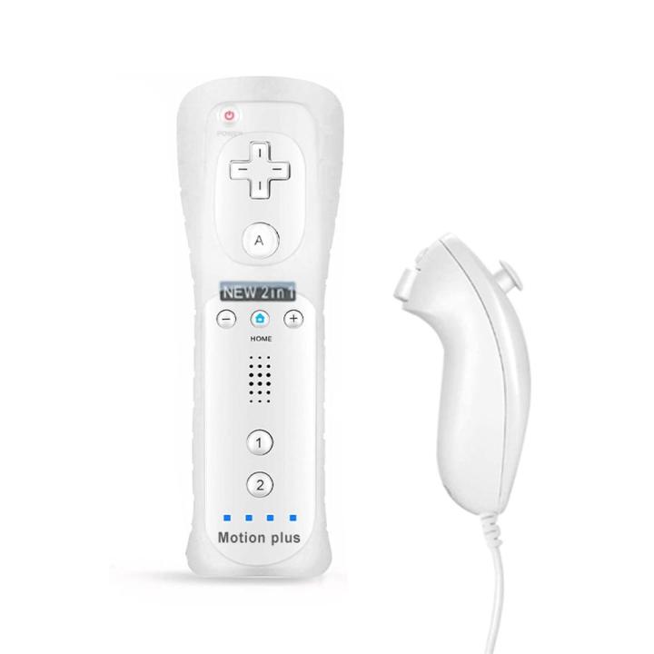 2 in 1 For Nintendo Wii Motion Plus Wireless Remote Controller For ...
