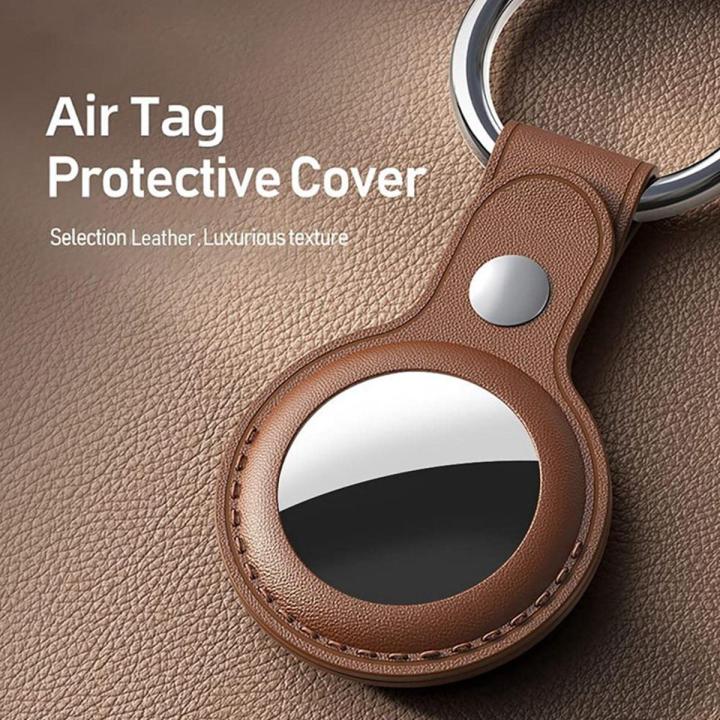 Upgrade Version for Air Tag Holder with Keychain, Luxury Pu Leather ...