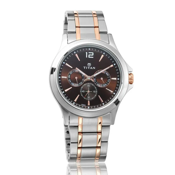 Titan 1698KM01 Brown Neo Black Dial Multifunction Watch for Men | Daraz ...