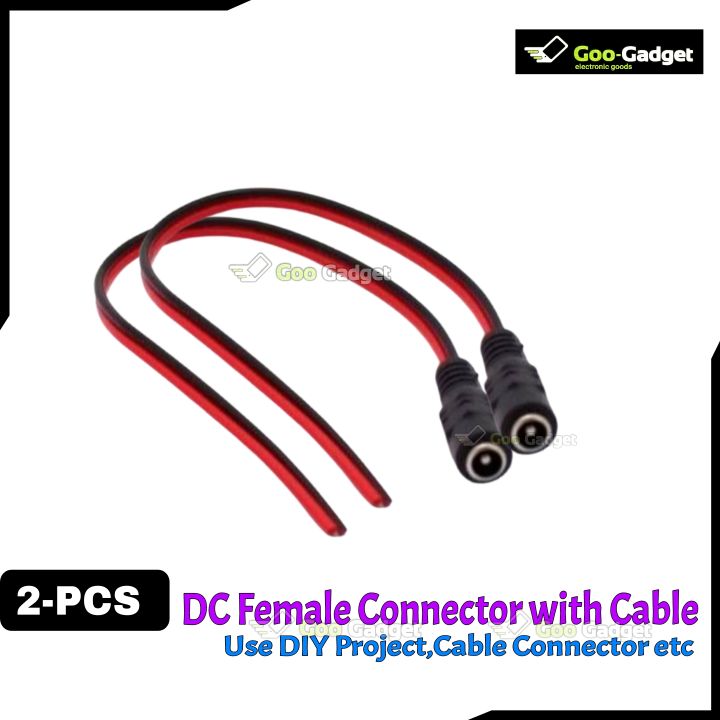 2-PCS DC Jack Female Barrel Connector with Cable l DC Power Jack, DC ...