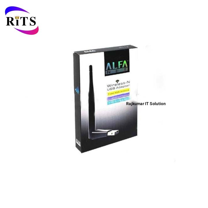 Alfa USB Wifi Wireless Dongle Lan Network Adapter - Black | Daraz.com.bd