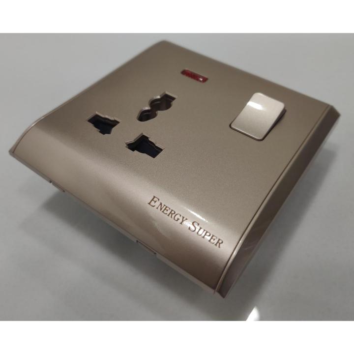 Energy Super 13A Gold 3 Pin Multi Universal Switch Socket Prime Caliber ...