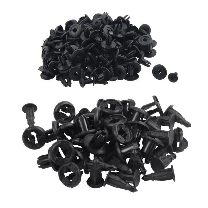 125 Pcs Plastic Rivet: 25 Pcs Plastic Door Rivets Clip 10Mm Hole & 100 ...