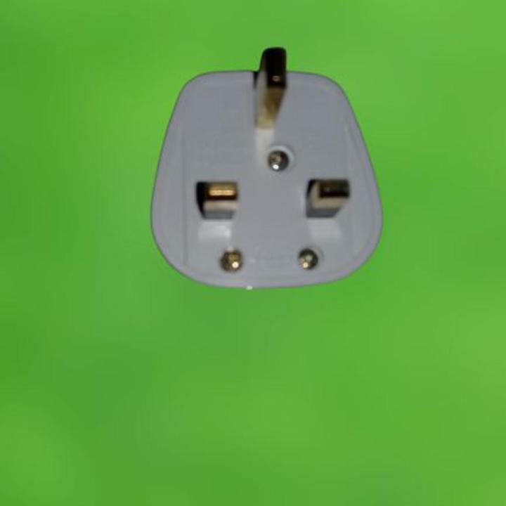 Fused 13A 3 Pin Flat Plug Premium Quality White Adapter Electrical ...