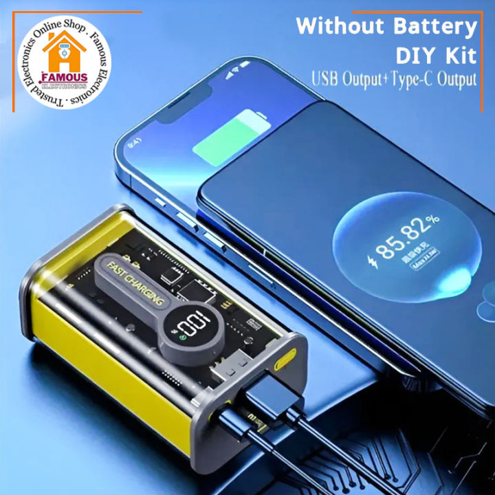 PD22.5W Nothing Power Bank Case Transparent Power Bank Fast Charging ...