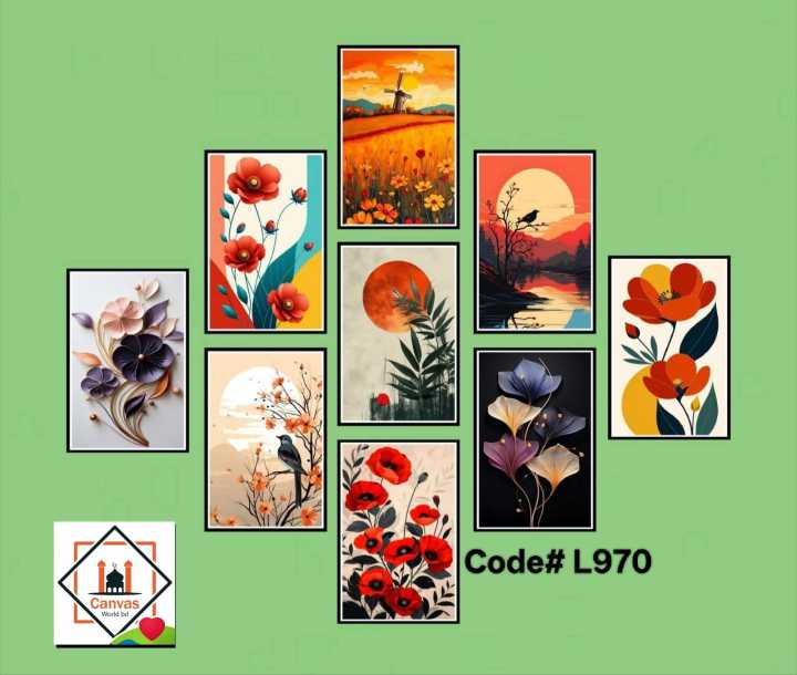 9-Pcs Premium Wallmate Combo Set – Stylish & Elegant Home Decor | Daraz ...