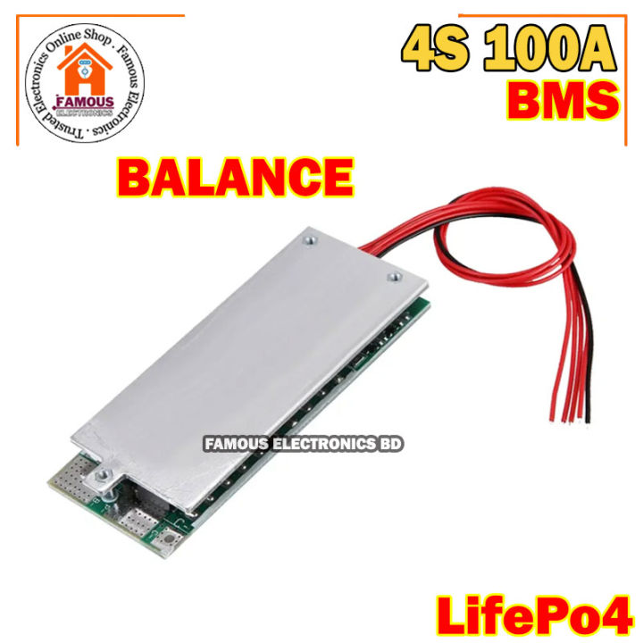 Lifepo4 Bms 4s 12V 100A Protection Circuit Board With Balanced | Daraz.com.bd