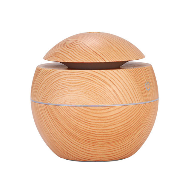 Mushroom Humidifier 130ml Air Purifier Usb DC5V Wood Grain Essential ...