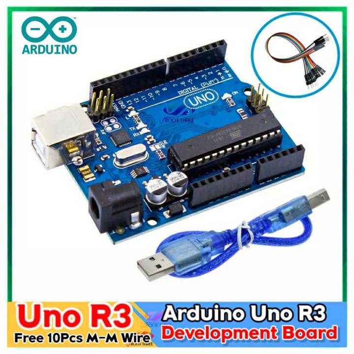 Arduino UNO R3 Atmega328P Development board for Arduino Robotics and DIY Projects USB Cable ...