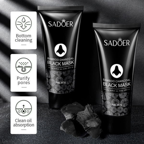BIOAQUA Black Mask Activated Carbon Charcoal Blackhead Removal Peel Off ...