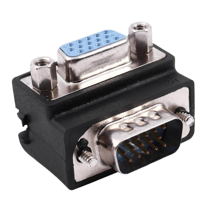 15-Pin VGA Male to Female M/F Right Angle Adapter | Daraz.com.bd
